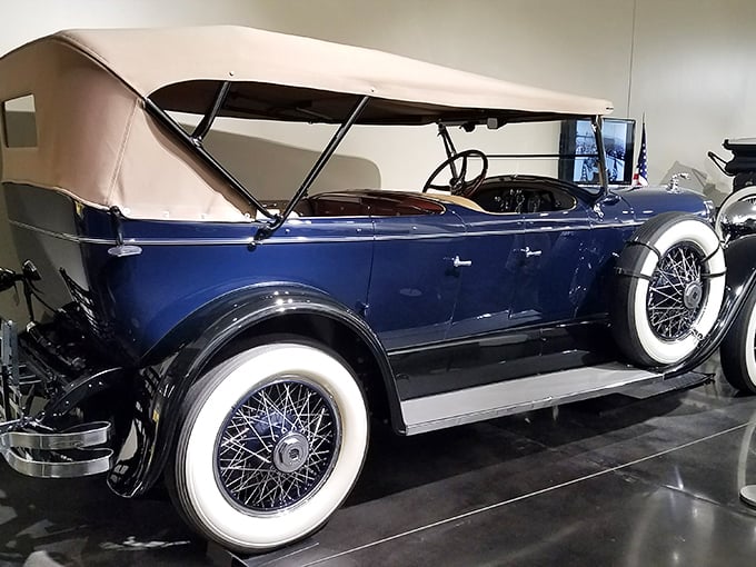 The 1929 Lincoln Model L reminds us of an era when cars had presence. This isn't transportation—it's a statement arriving at the party.