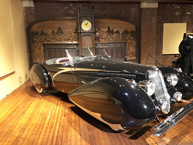 The 1938 Delahaye Cabriolet epitomizes French automotive art—curves in all the right places and a silhouette that would make any fashion designer jealous.
