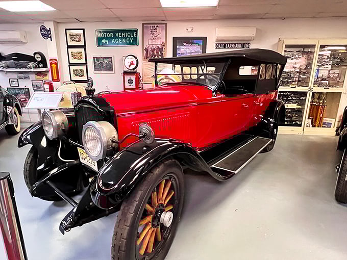 Red wasn't just a color choice—it was a personality statement. This Packard has more swagger than a movie star at a premiere.