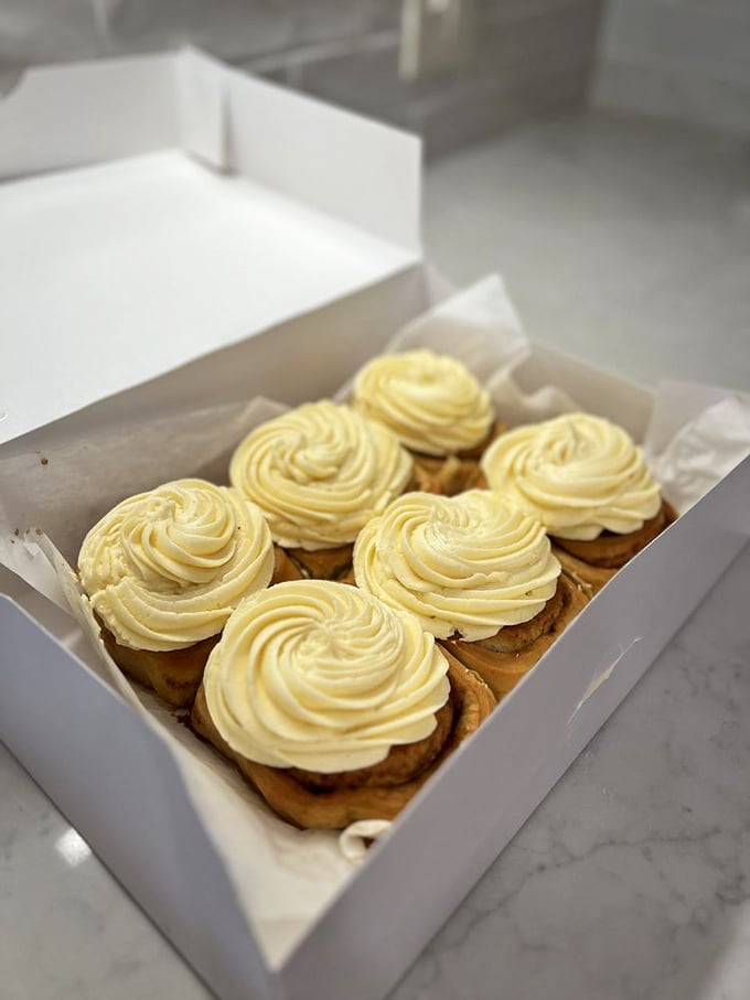 Six reasons to skip your diet today! These swirled beauties with their perfect frosting rosettes are what dreams—and stretchy pants—were made for.