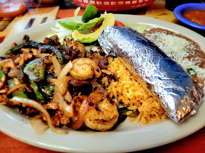 Fajitas that sizzle with personality. That perfectly ripe avocado slice is the supporting actor deserving of its own Academy Award.