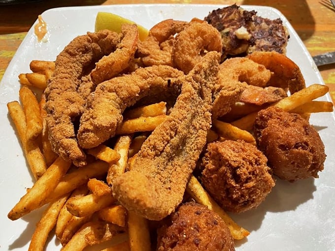 The Captain's Platter doesn't just feed you—it throws a party for your taste buds. Crispy, golden-brown happiness with a side of nostalgia.