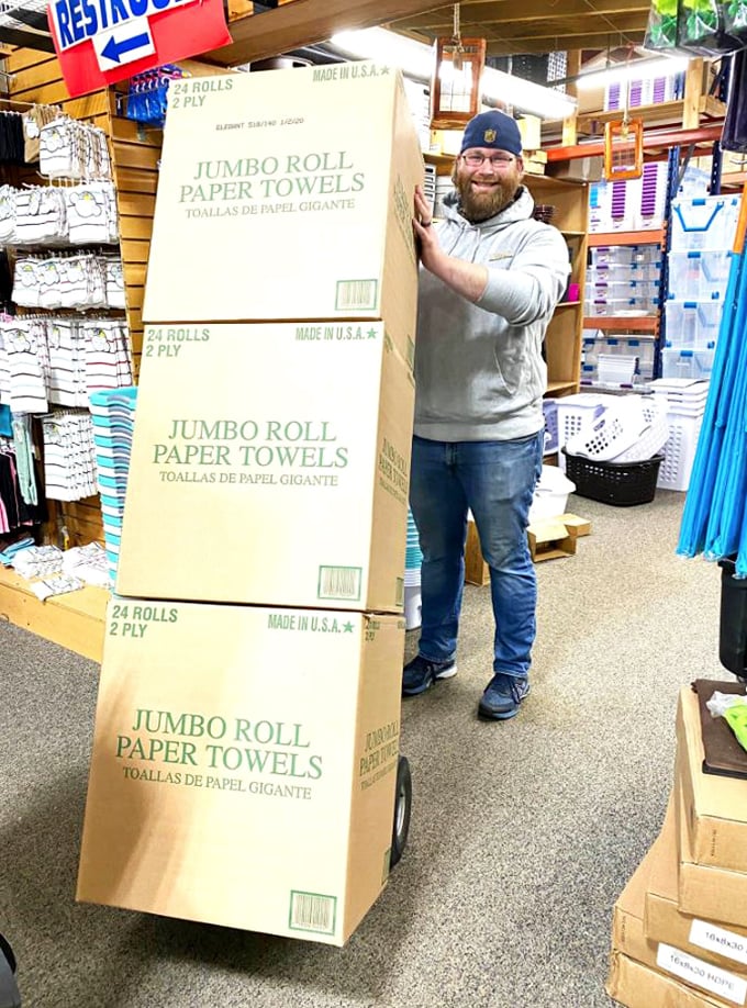 The paper towel tower challenge – where bulk buying becomes an Olympic sport and savings stack up higher than the merchandise.