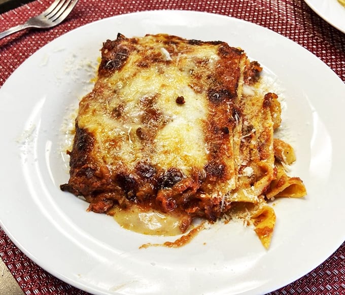 Lasagna that would make your Italian grandmother weep with joy. Those layers aren't just food—they're a love letter to tradition.
