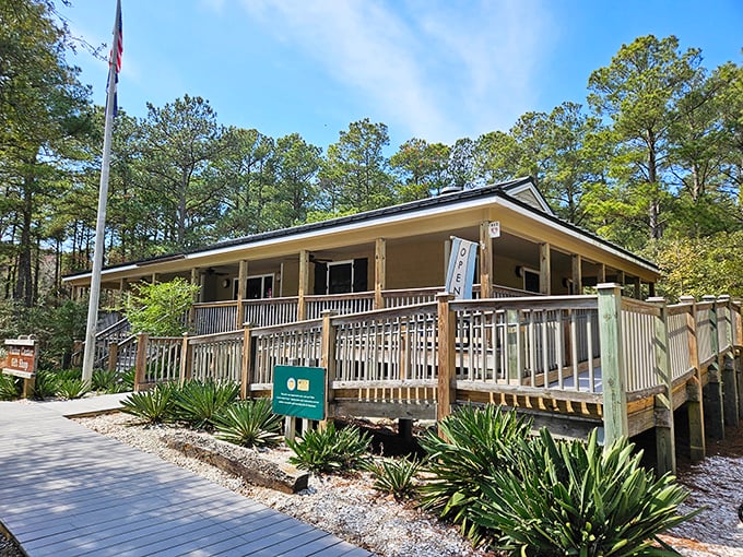 The visitor center: where "roughing it" meets "okay, I still need to know where the bathrooms are" in perfect harmony.