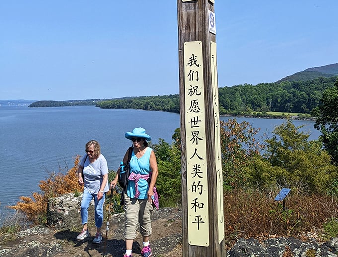 Visitors enjoy panoramic views of the Hudson from hiking trails that offer both exercise and history—the original multitasking experience.