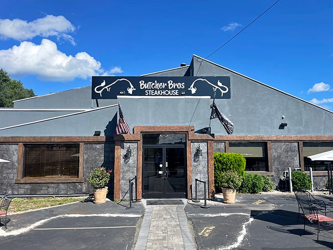 Butcher Bros doesn't mess around – that no-nonsense exterior tells you they're serious about one thing: spectacular steak.