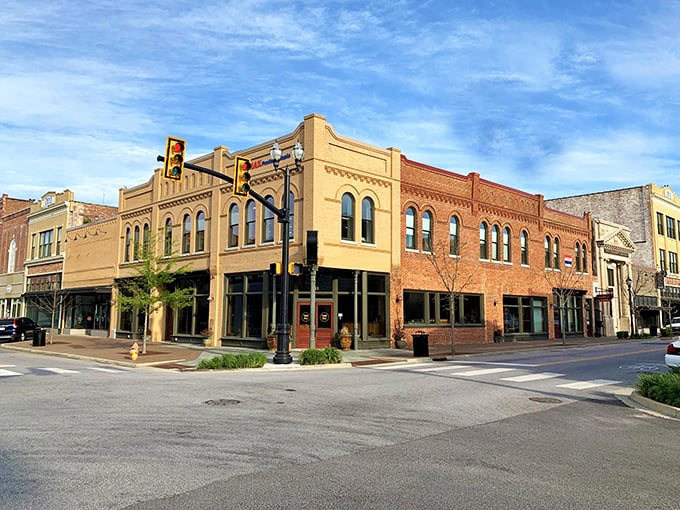 Florence's revitalized downtown proves good things happen when communities care. Those rocking chairs are practically begging for a sit-down!