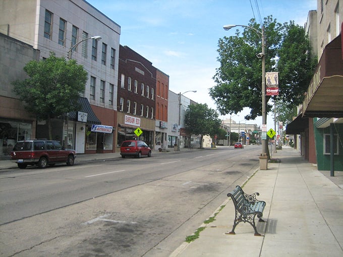 Freeport's historic downtown looks like a Norman Rockwell painting where the ice cream still costs less than a gallon of gas.