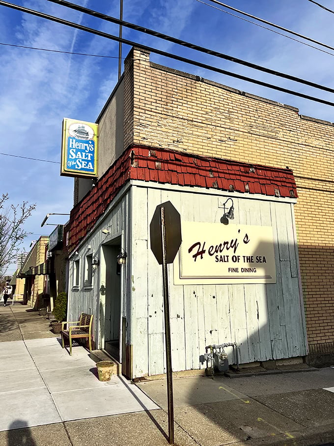 Henry's weathered facade feels like discovering your grandparents' secret favorite restaurant – unassuming outside, spectacular seafood inside.