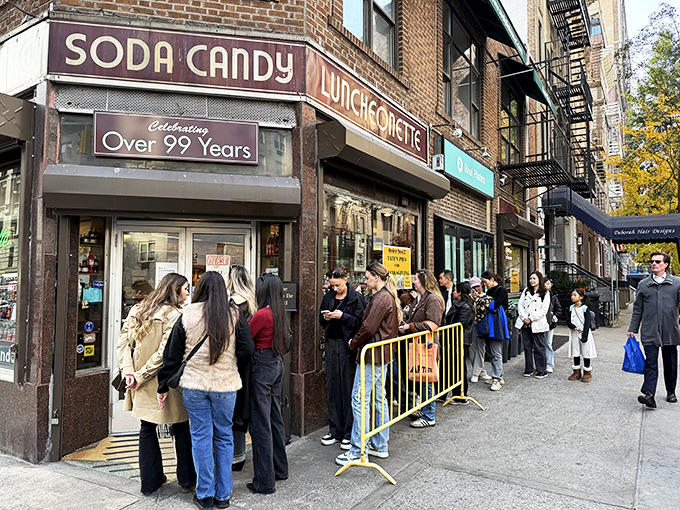 The line outside Lexington Candy Shop isn't just people—it's a century of New Yorkers voting with their feet.