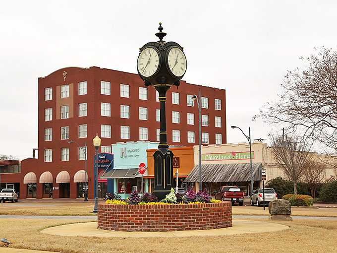 Downtown Cleveland's brick buildings house local businesses where shopping isn't just retail therapy—it's community connection. 