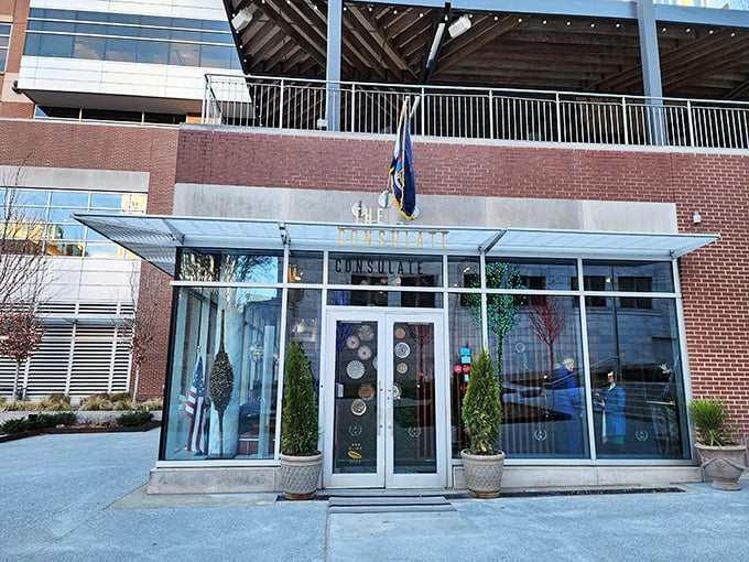 World tour, no luggage required. This mid-century modern facade hides a United Nations of flavors waiting to be discovered.