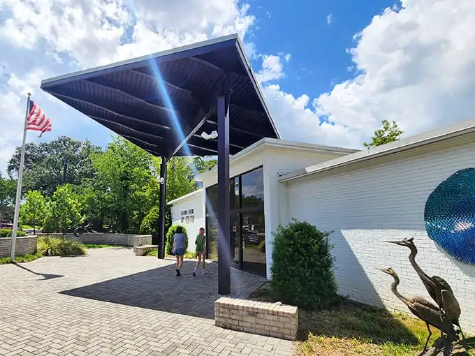 The Eastern Shore Art Center doesn't just display creativity—it radiates it from every brick, beckoning visitors with sculptural herons that seem ready to take flight.
