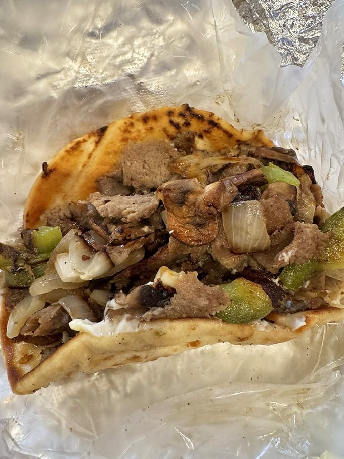 Behold the Philly Gyro—where Greece meets Pennsylvania in a cross-cultural handshake that your taste buds will applaud for days.