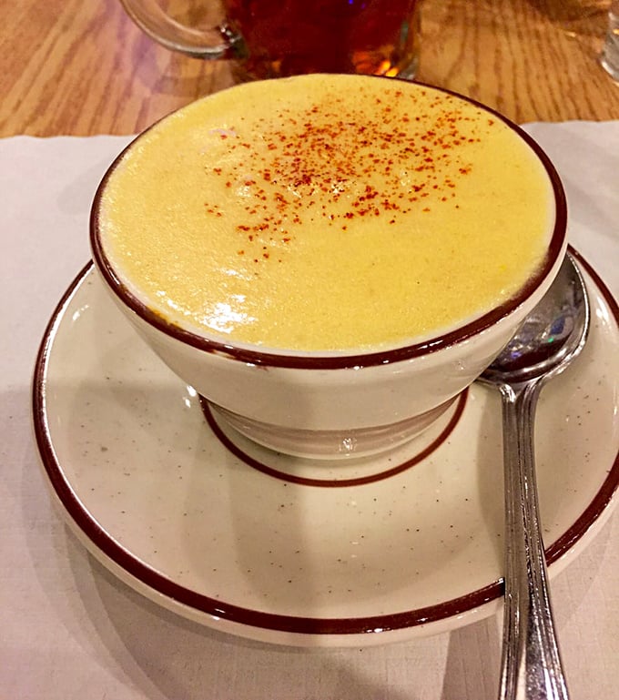 This isn't just soup—it's liquid comfort in a bowl. Velvety potato soup that makes chicken noodle look like amateur hour.