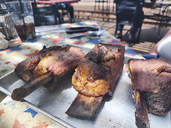 These ribs have that perfect "competition bite"—tender enough to surrender to your teeth but still clinging to the bone with just enough dignity.