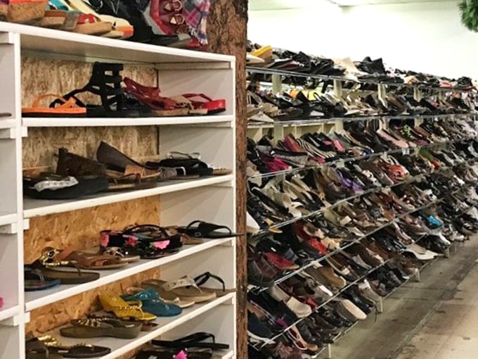 Footwear fantasies come true with racks upon racks of gently-worn options. I counted four styles I owned in the 90s—fashion truly is cyclical!