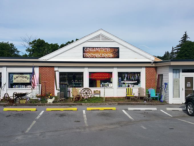 Unlimited Treasures proves that sometimes the best antique shops look like your eccentric aunt's garage sale—complete with colorful chairs that have stories to tell.