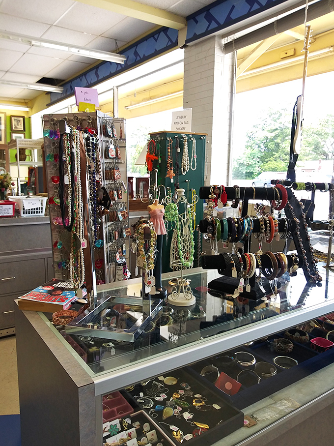 The jewelry display – where someone's "I'm over this" becomes your "I've been looking everywhere for this!"