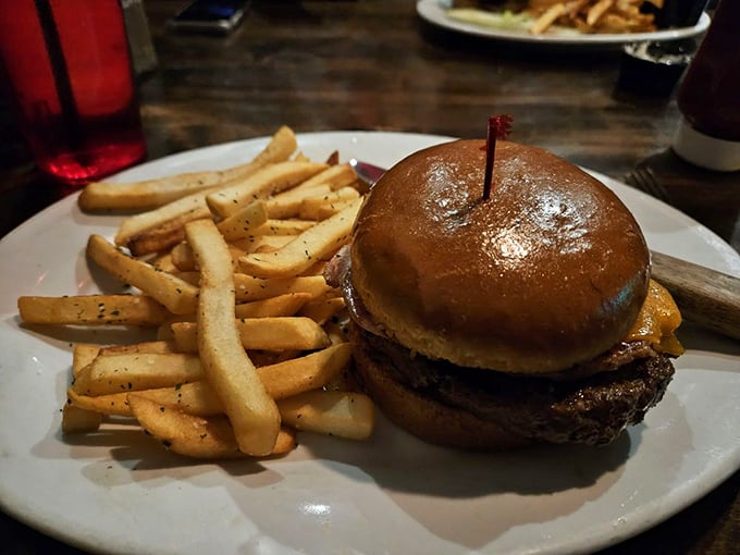 Even the burgers here get the Irish treatment, proving that excellence extends far beyond the Emerald Isle classics.