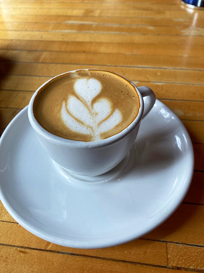 The perfect macchiato doesn't exi— Oh wait, here it is, looking like the coffee equivalent of a haiku: simple, profound, and gone too quickly.