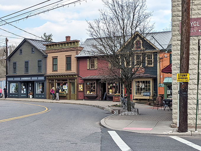 Frenchtown's picturesque downtown – where the Delaware River meets Main Street charm without a chain store in sight.
