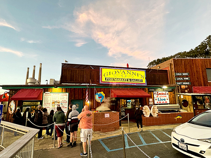 Giovanni's wooden façade has weathered countless Morro Bay storms while serving up seafood that makes the drive worthwhile, rain or shine.