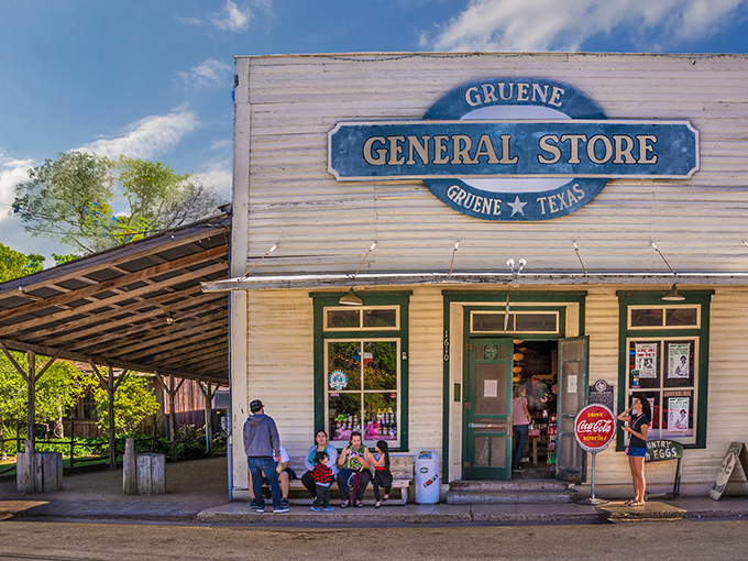 General stores in Gruene—where the balcony conversations between neighbors often last longer than the events they came to watch.