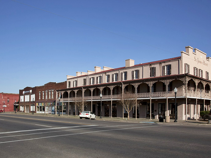 Looks like a movie set, feels like a time machine—Selma’s St. James Hotel oozes old-school soul.