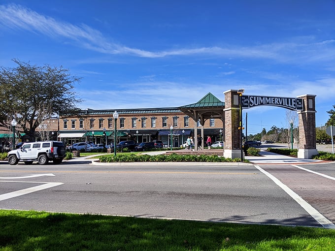 Hutchinson Square serves as Summerville's living room, where locals gather without spending their Social Security checks.
