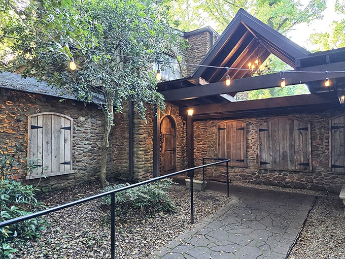 The Peddler's enchanted cottage exterior seems plucked from a fairytale where the happy ending is always a perfect steak.