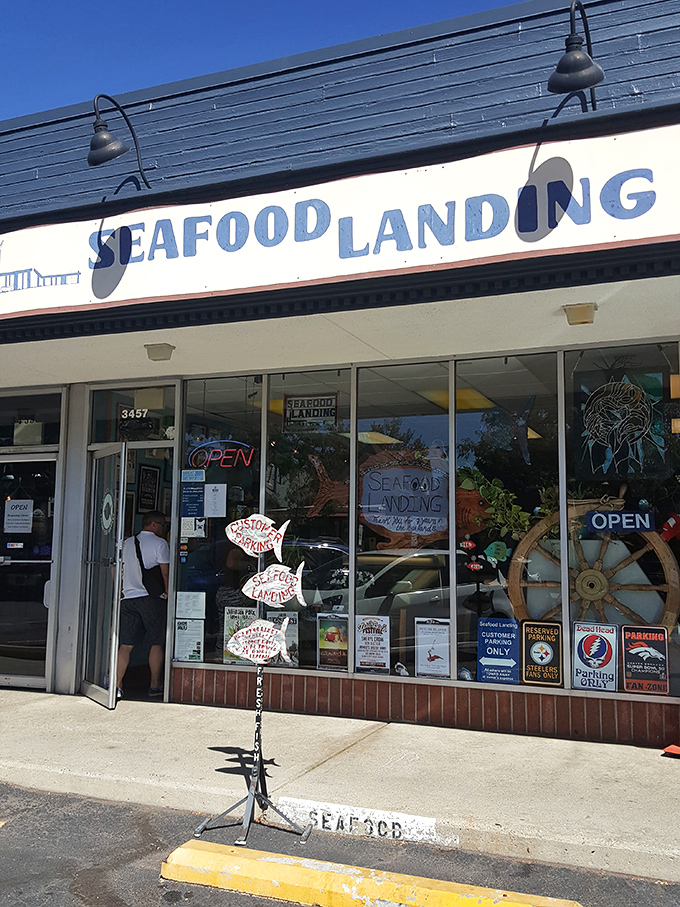 The sun shines bright on this Denver institution where seafood is the star. Those fish-shaped signs aren't just cute—they're pointing you toward deliciousness.