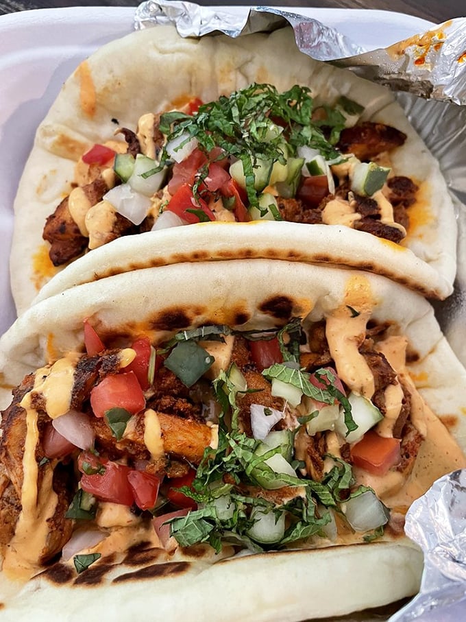 The Arabe taco—where Middle Eastern influence meets Mexican tradition. Cultural diplomacy never tasted so good or required so many napkins.