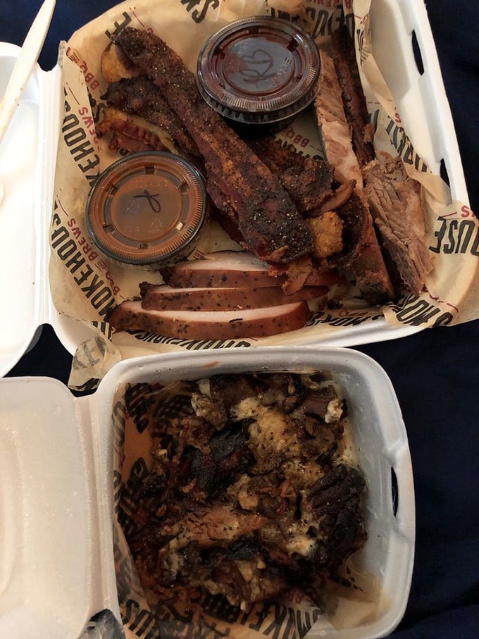 When barbecue comes in a takeout container, it's not just dinner—it's a promise that your couch will soon become the best restaurant in town.