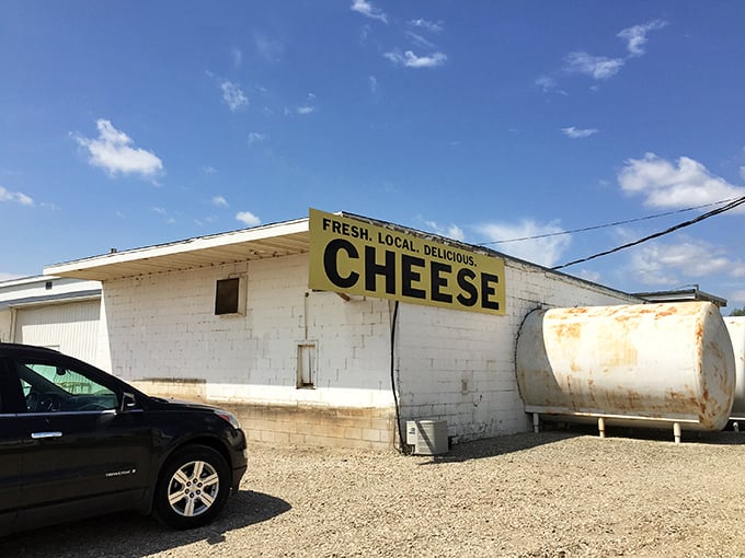 Before fancy packaging and corporate branding, there was this—honest cheese made by real people in buildings that prioritize function over fashion.