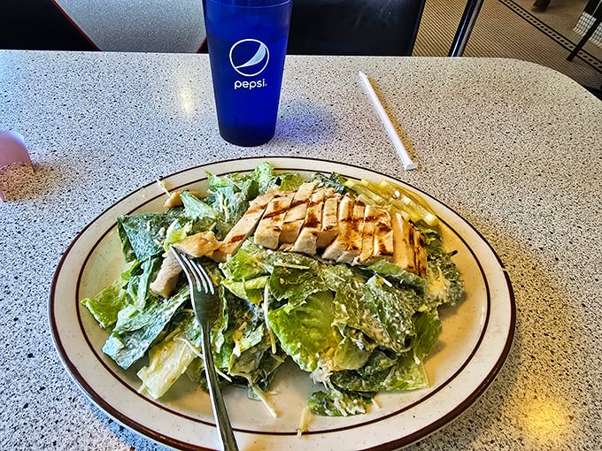 When you tell yourself "I'll just have a salad" but still want to enjoy life – Candy's Chicken Caesar delivers guilt-free satisfaction with plenty of protein.