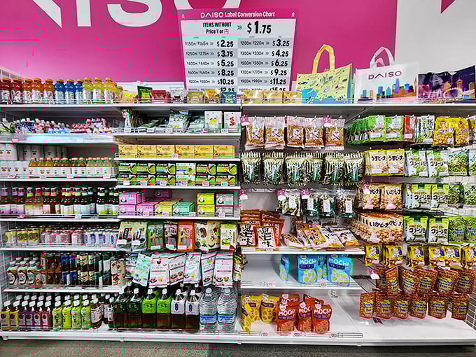 The snack section is a flavor safari where familiar concepts meet unexpected twists—green tea Kit Kats, anyone?