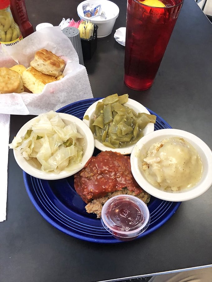 A meal that would make any grandmother proud. Those three small bowls contain more flavor than most restaurants manage in their entire menu.