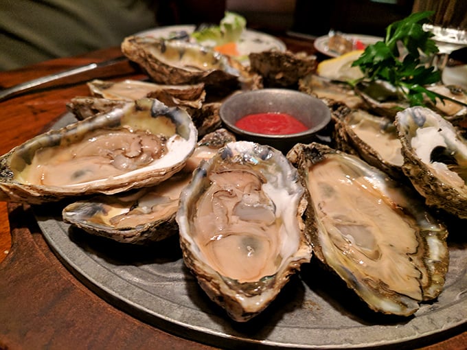 These oysters aren't just fresh—they're practically telling tales of the bay they came from this morning. The ocean's perfect appetizer.