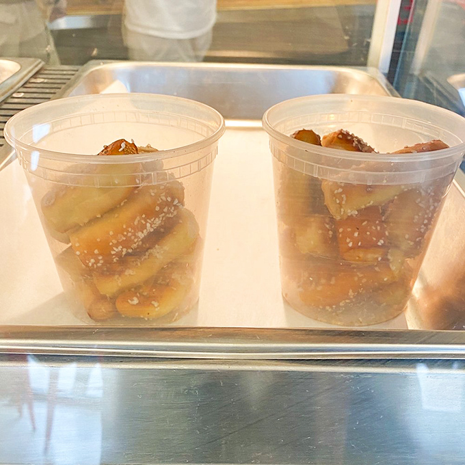 Pretzel bites: for when you want the pretzel experience without the commitment. Portion control at its most delicious.