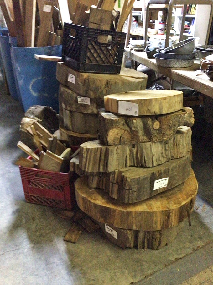 From tree to treasure—these wood slabs are waiting to become someone's conversation-starting coffee table or rustic kitchen island.