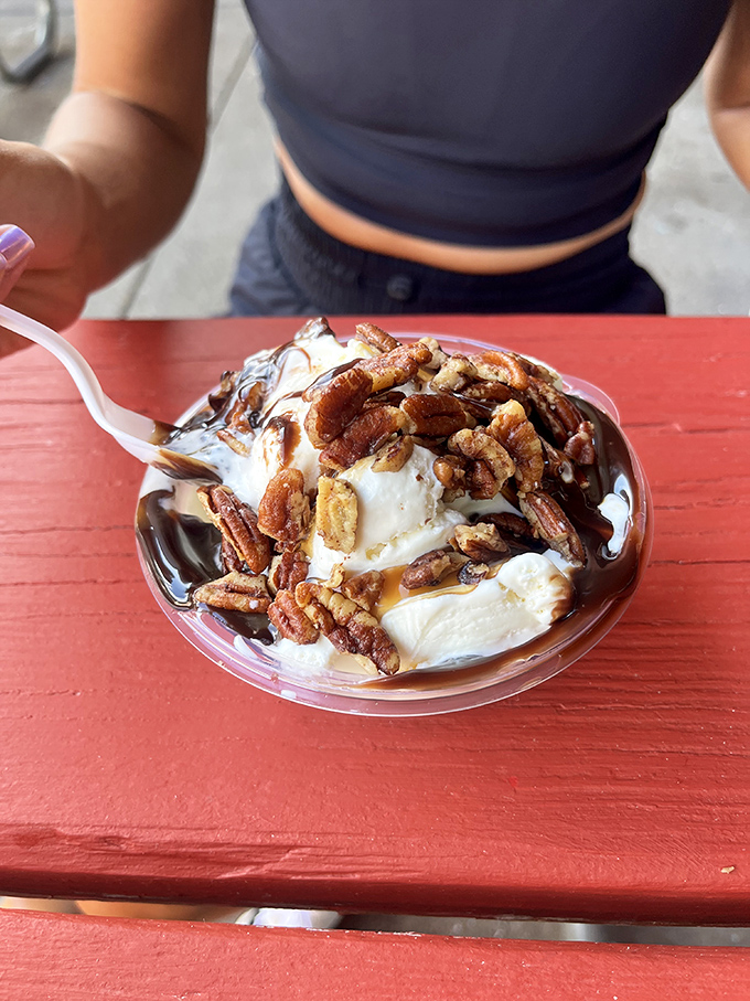 When pecans, caramel, and vanilla custard meet, they don't just get along—they form a support group for your happiness.