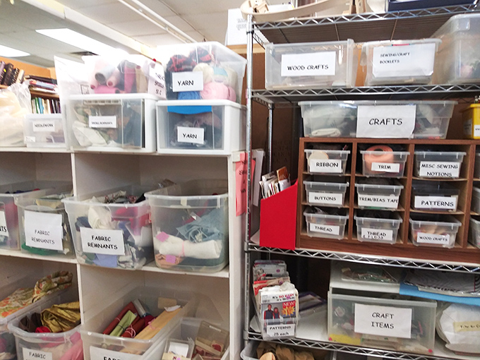 Crafting supplies organized with military precision. Your next DIY project is just waiting for you to discover it.