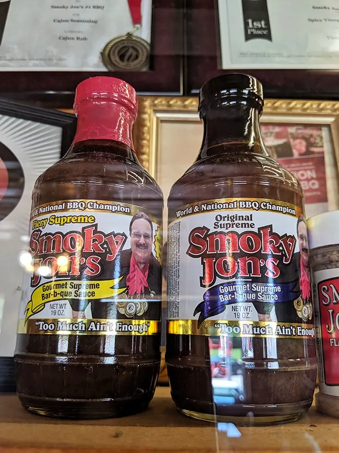 "Too Much Ain't Enough"—truer words were never printed on a sauce bottle. Like liquid trophies for your taste buds to celebrate with.