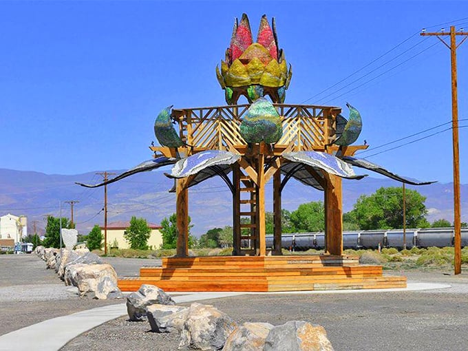Fernley's colorful public art brightens the desert landscape – whimsical touches in a town where retirement dollars go further.