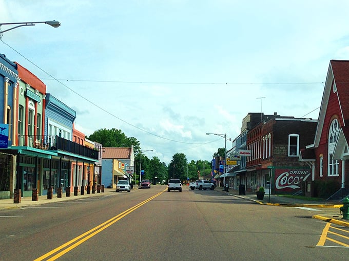 Water Valley's colorful Main Street feels like stepping into a Norman Rockwell painting where everyone knows your coffee order.