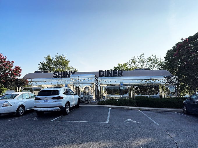 This silver dream machine isn't a spaceship – but the pancakes inside might make you feel like you've left Earth.