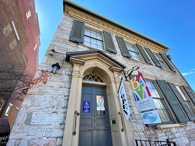 The Bellefonte Art Museum's limestone facade tells you this town takes culture seriously. Those elegant black shutters have witnessed centuries of artistic evolution.