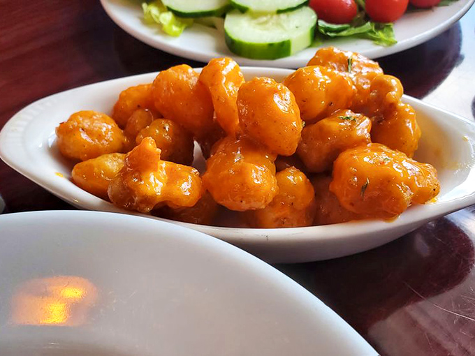 Boom Boom Shrimp bringing the flavor explosion that their name promises—like tiny flavor grenades waiting to detonate on your taste buds.